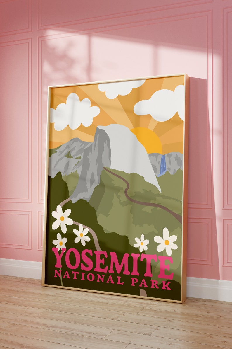 Yosemite National Park Print, Digital Download, National Park Poster ...