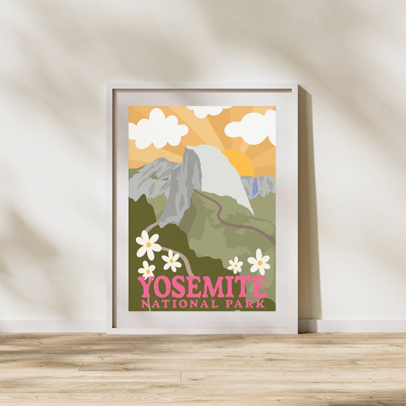 Yosemite National Park Print, Digital Download, National Park Poster ...
