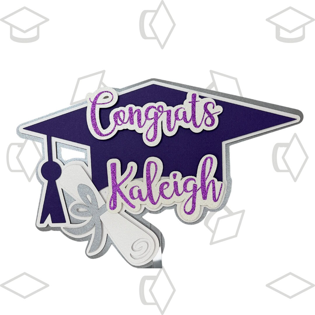 Custom Graduation Cap Cake Topper, Graduation Party Decorations, Class ...
