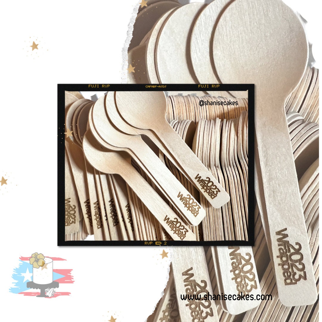 Customized Mini Wooden Dessert Spoons - Etsy