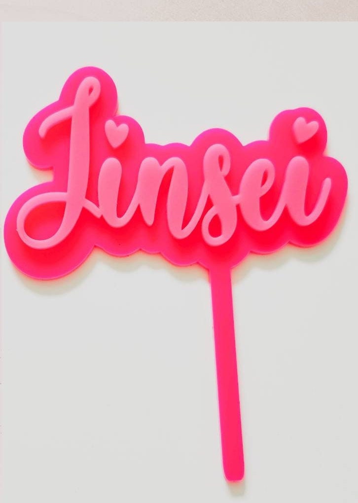 Acrylic Cake Topper Custom/ Personalized Double Layer Acrylic Cake ...