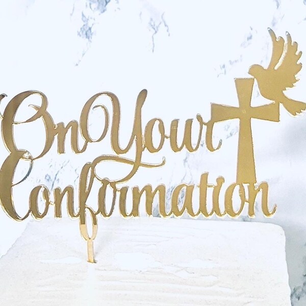 Confirmation Cake Topper - Etsy