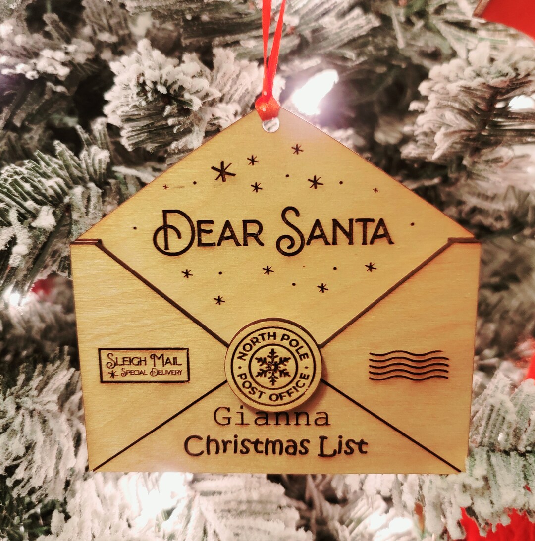 Santa Letter and Envelope Ornament / Santa Envelope / Envelope for ...