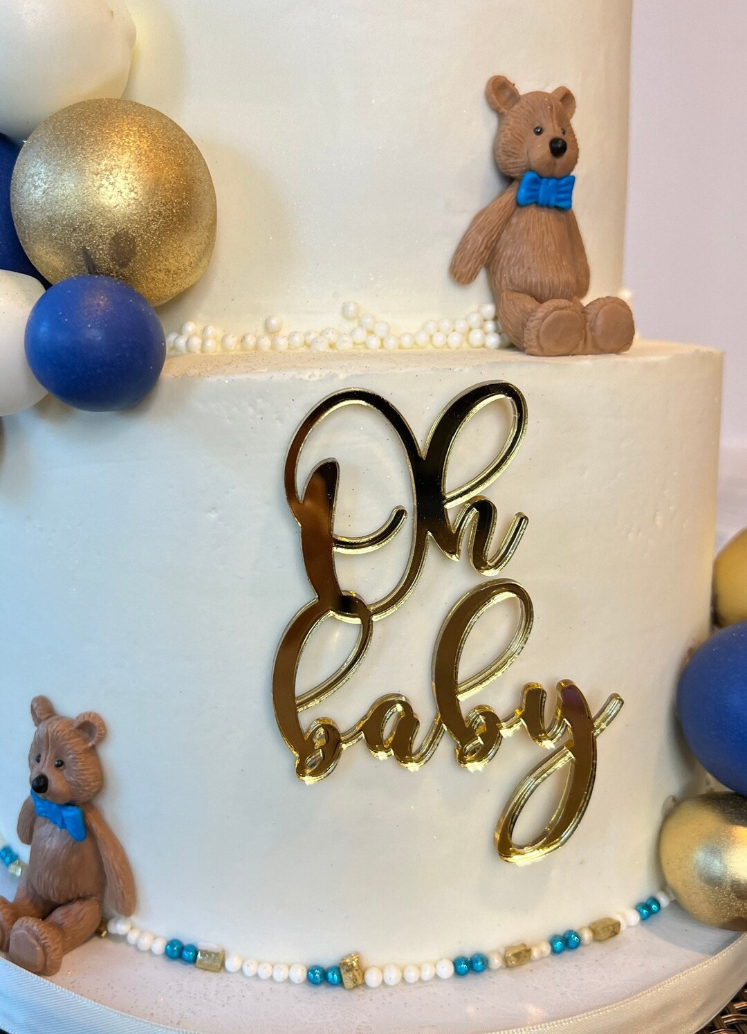 Oh Baby Acrylic Cake Name Tag Cake Charms for Baby Shower - Etsy