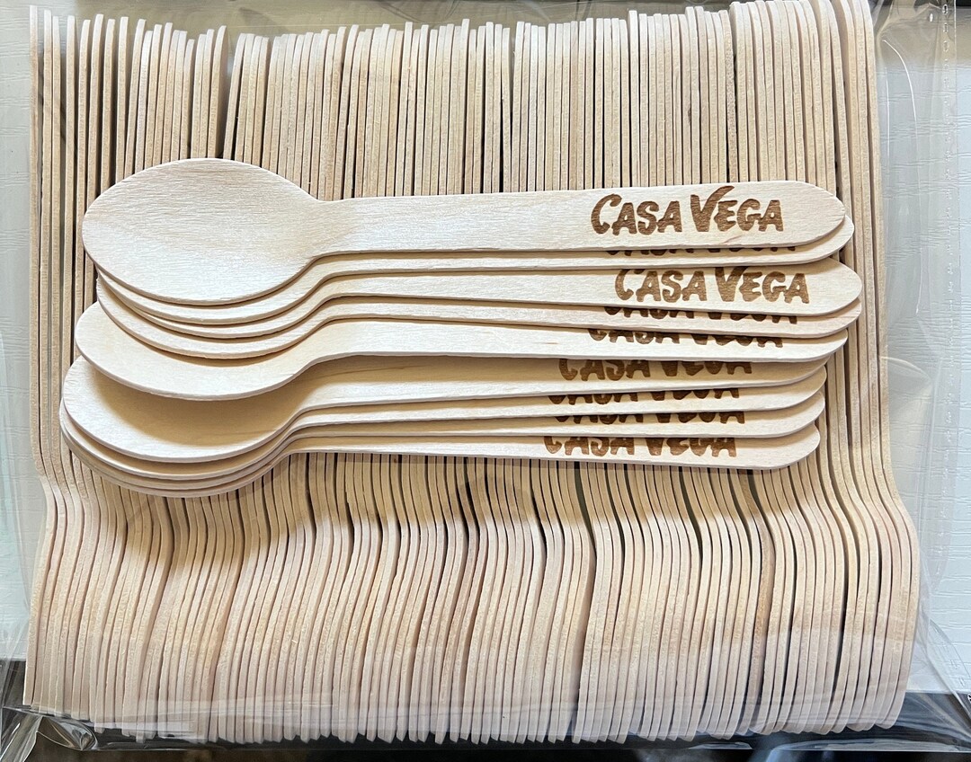 Customized Wooden Dessert Spoons - Etsy