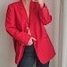 Oversized Red Jacket / Red Suit Blazer / Red Suit / Formal Wear / Red ...