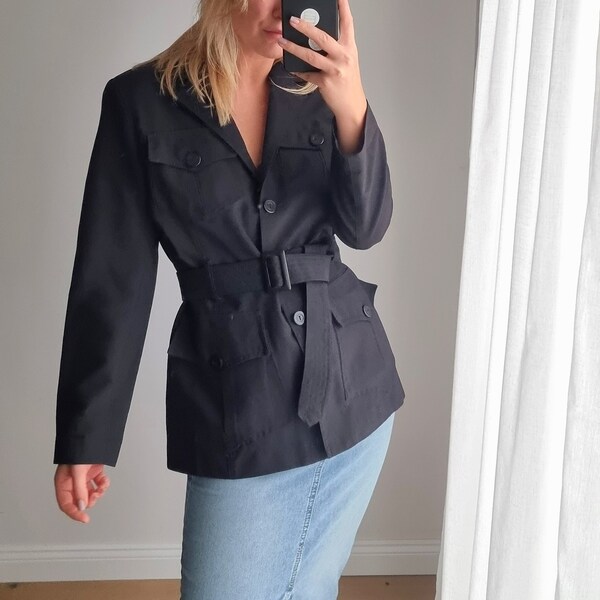 Belted Safari Jacket - Etsy