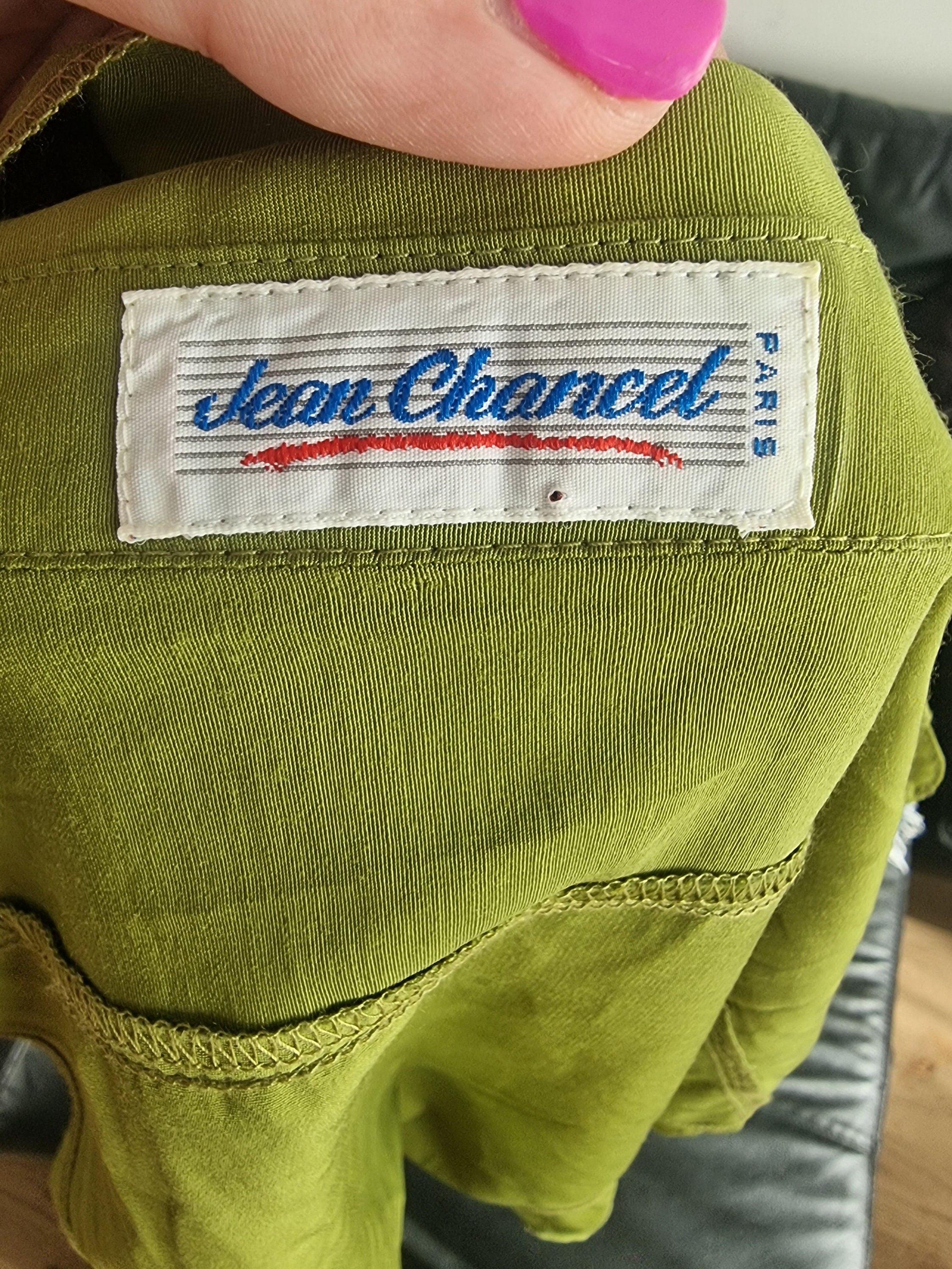 Made in France JEAN CHANCEL Green Shirt Blouse / Green Blouse - Etsy