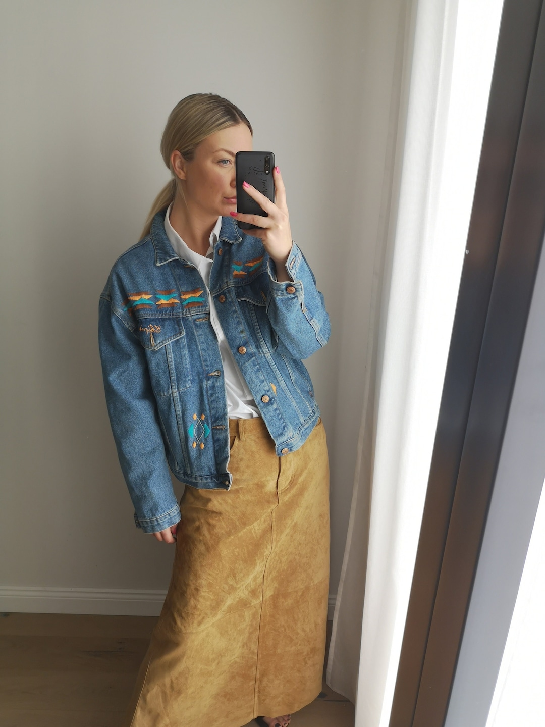 Rare CHIPIE 1980's Embroidered Blue Denim Jacket / Chipie Denim Jacket ...