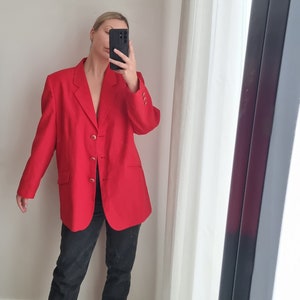 Oversized Red Jacket / Red Suit Blazer / Red Suit / Formal Wear / Red ...