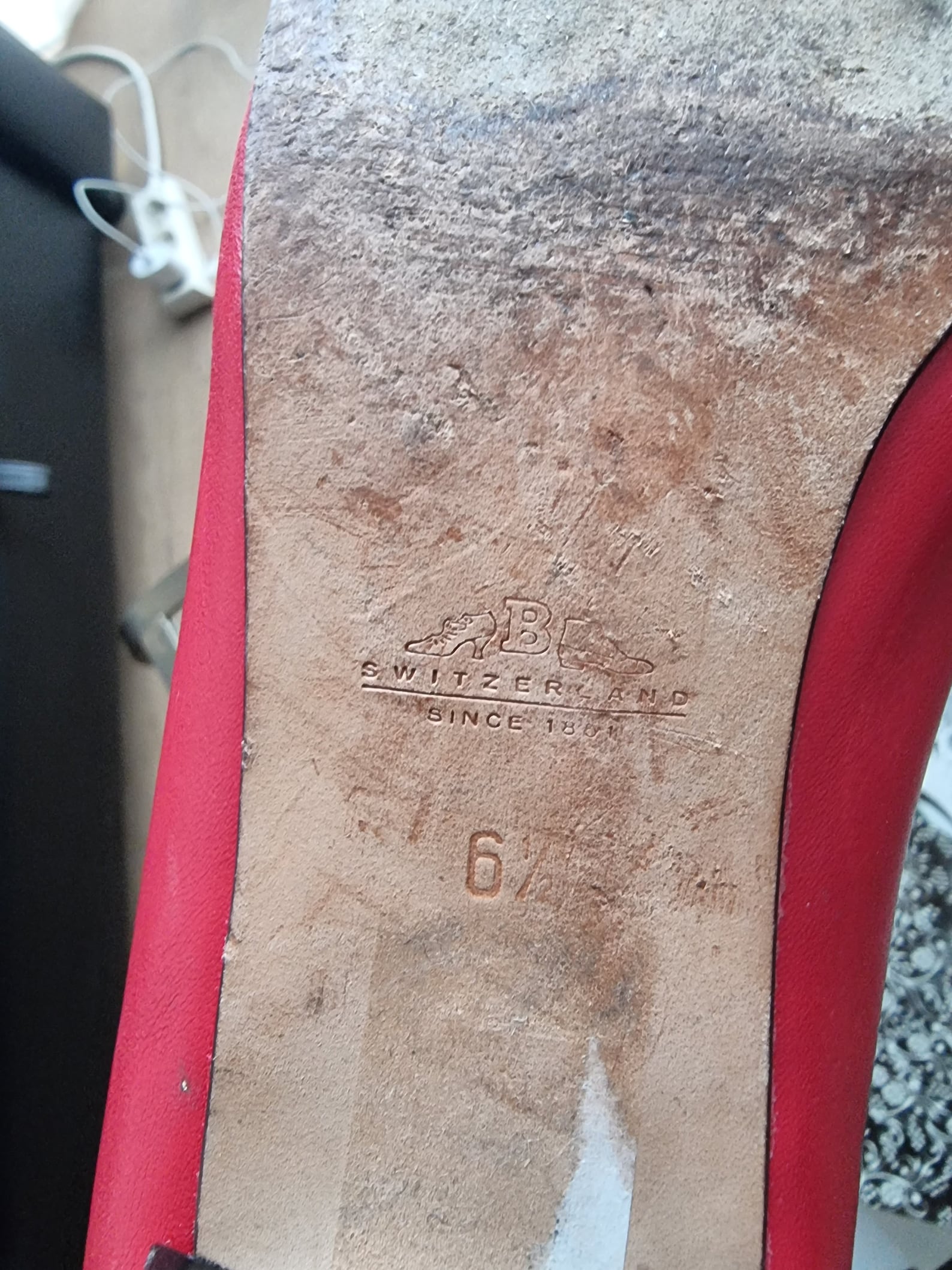 BALLY Switzerland Red Leather Flats / Vintage Bally Leather Flats ...
