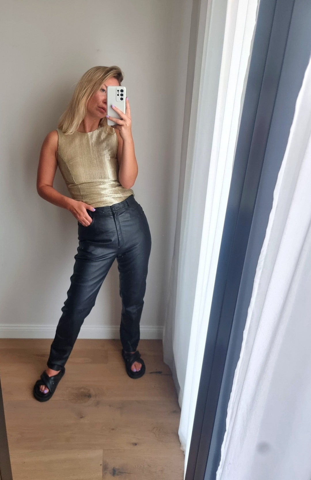 Escada Blouse / Escada / Designer Blouse / Formal Summer Blouse / Gold ...