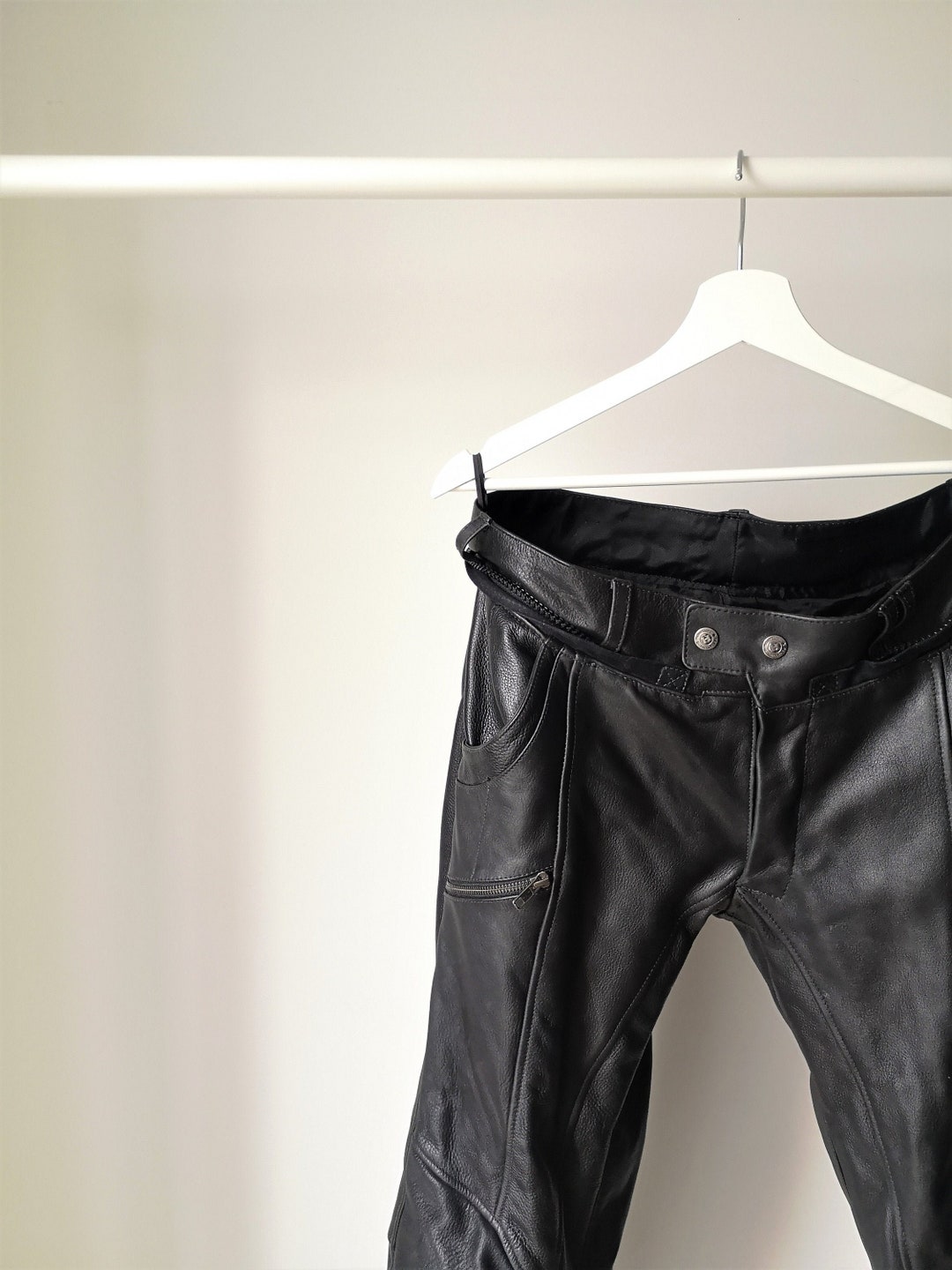 HALVARSSONS Leather Biker Pants / Motorcycle Trousers / Racing Riders ...
