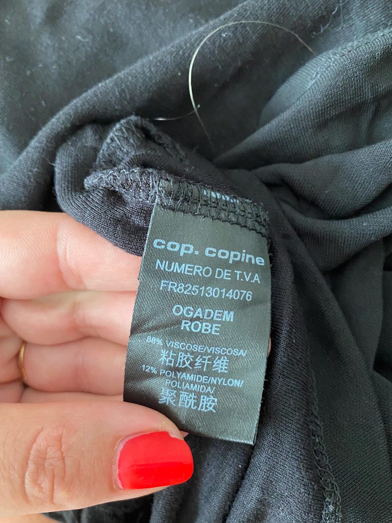 Cop. Copine Collared Dress / Mini Office Dress / Minimal Style Black ...