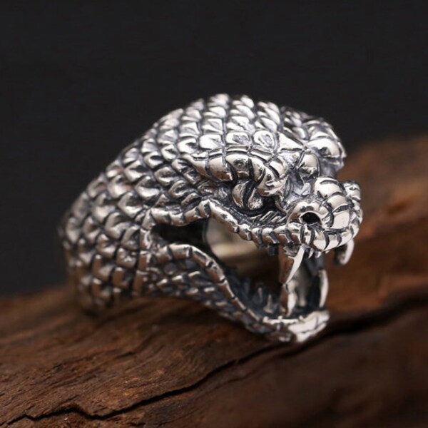 Silver Snake Ring - Etsy