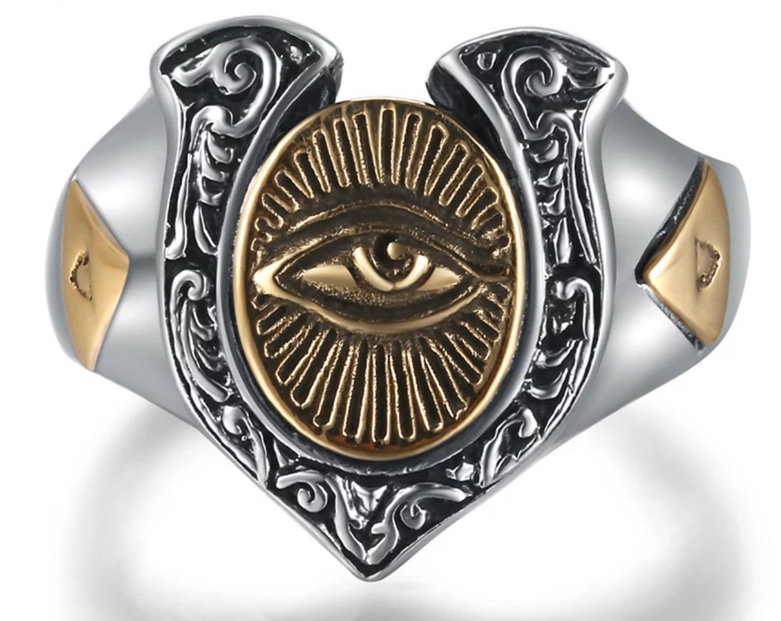 Masonic Ring for Men Sterling Silver All-Seeing Eye of | Etsy