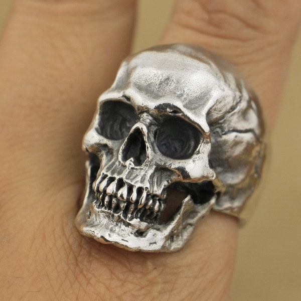 Silver Skull Ring - Etsy
