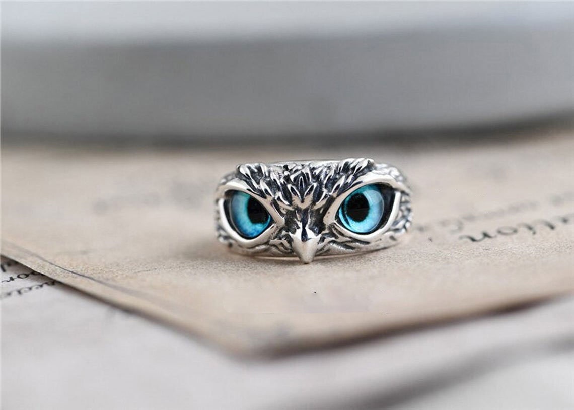 Owl Ring 925 Sterling Silver rings for women | Etsy