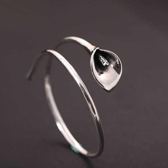 Silver Bracelets for Women Sterling Silver Cuff Bracelet Women - Etsy