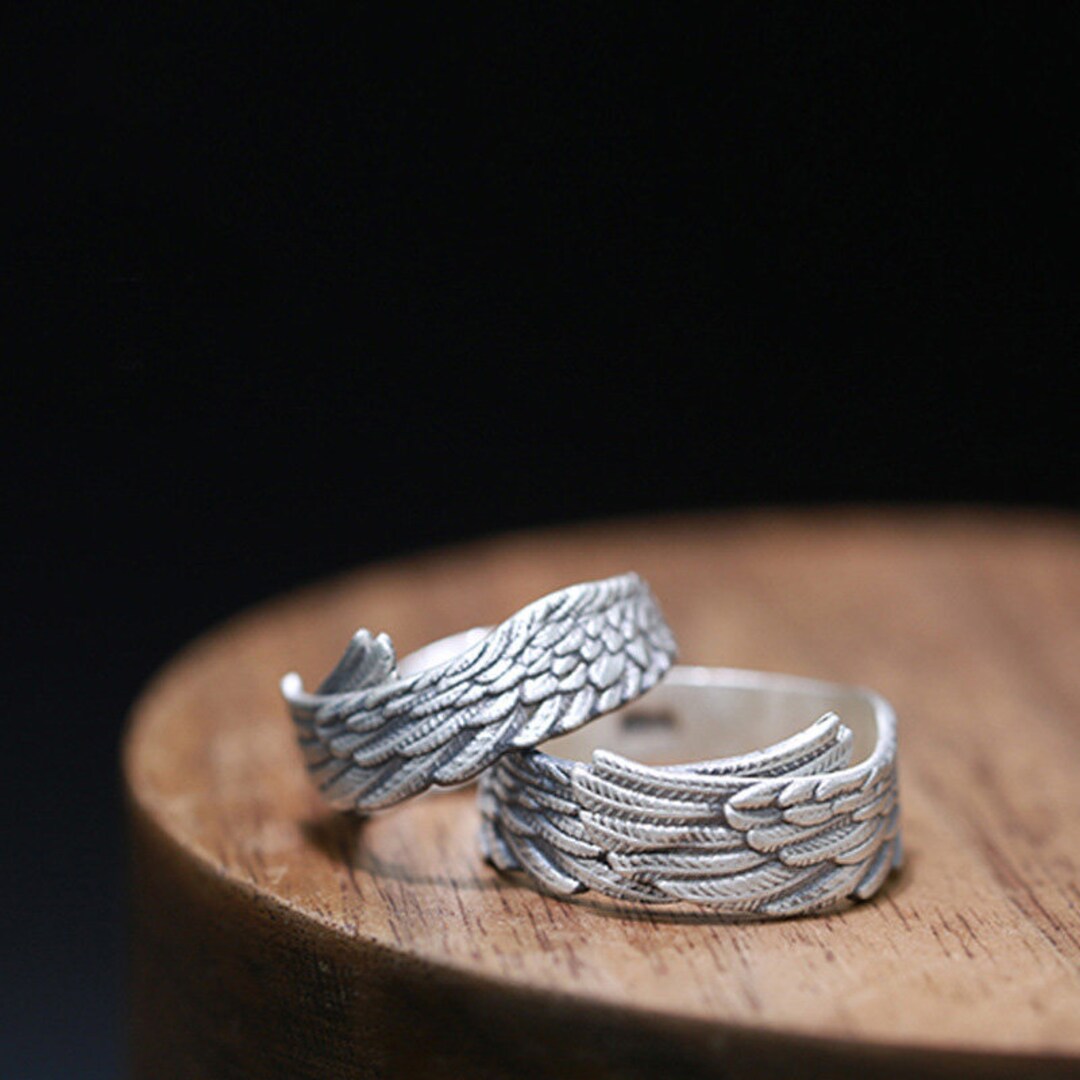 Angel Wing Ring Feather Ring Eagle Ring Wrap Ring 990 - Etsy