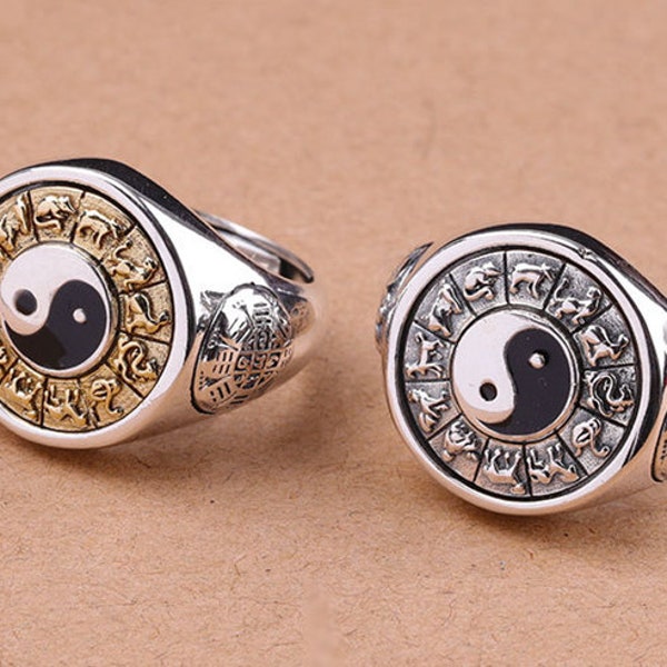 Yin Yang Ring - Etsy