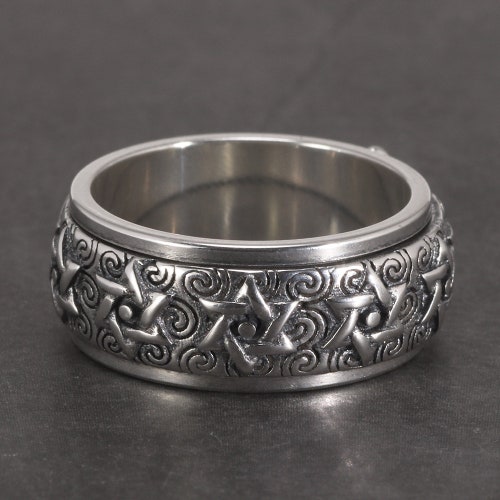 Star of David Ring 925 Sterling Silver Infinity Sacred Symbols - Etsy