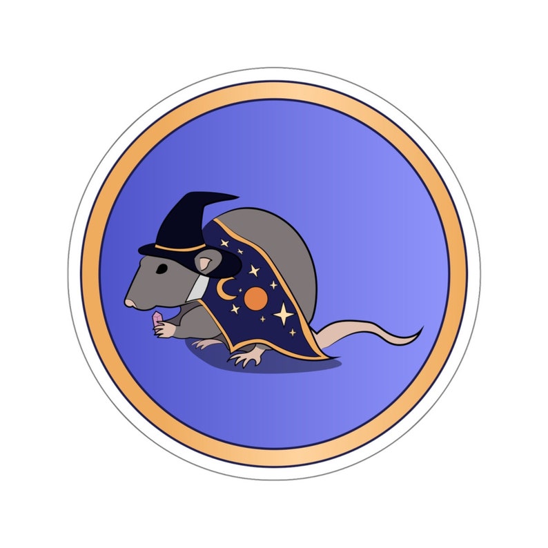 Wizard Rat Kiss-cut Sticker - Etsy