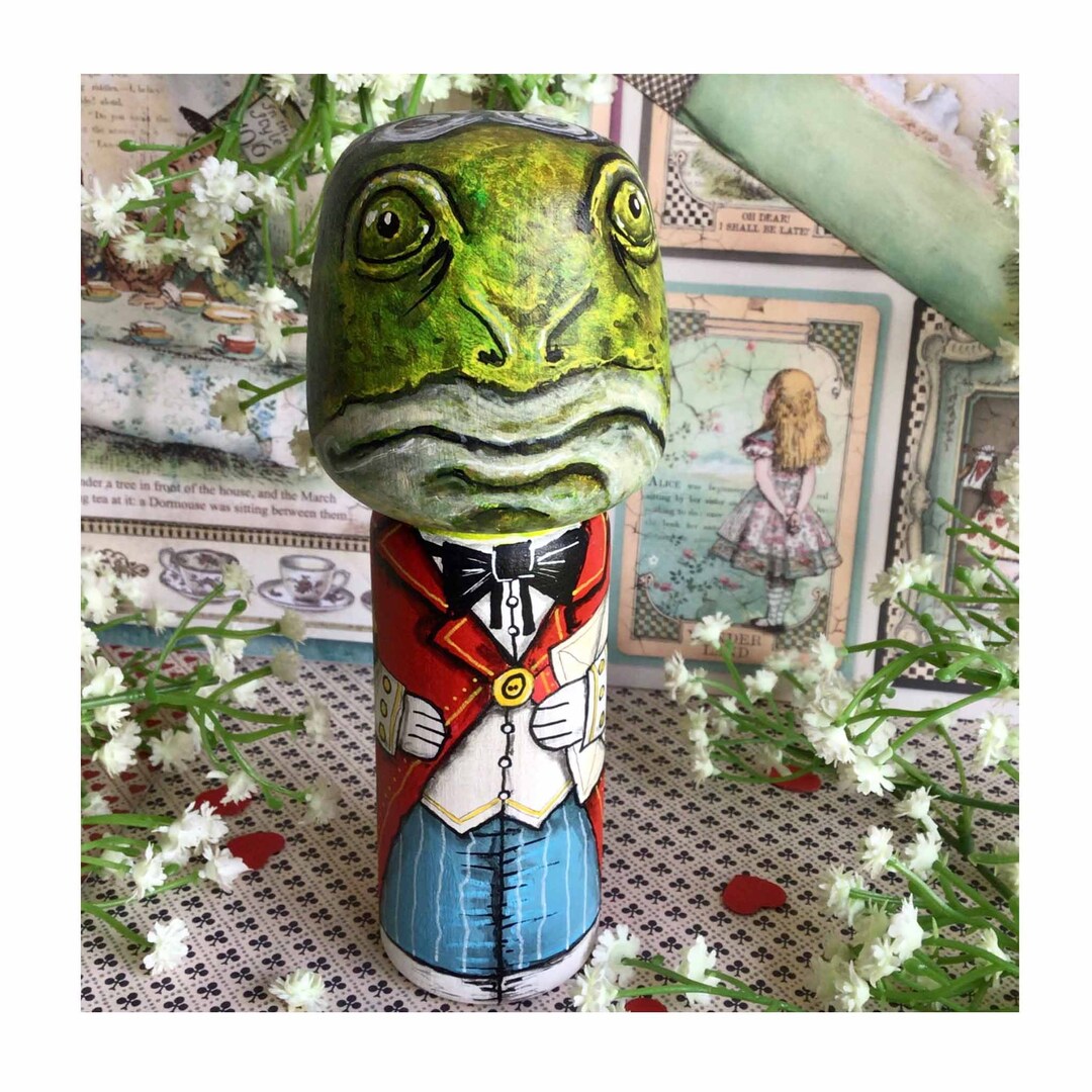 A Fabulous Frog Footman From Alice in Wonderland. Large Wooden - Etsy