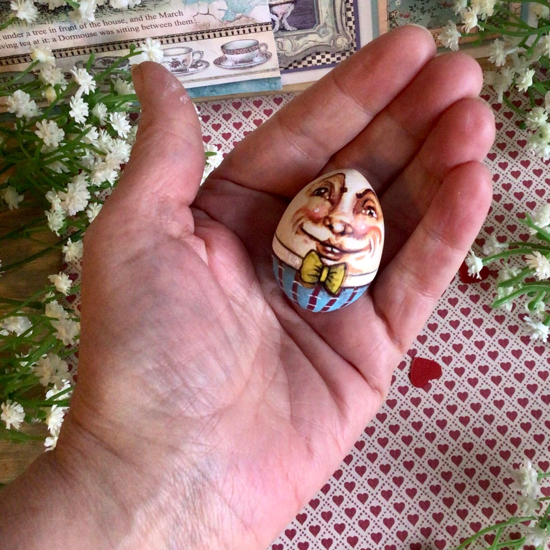 Mini Hand Painted Humpty Dumpty Diorama Art Box From Alice in ...
