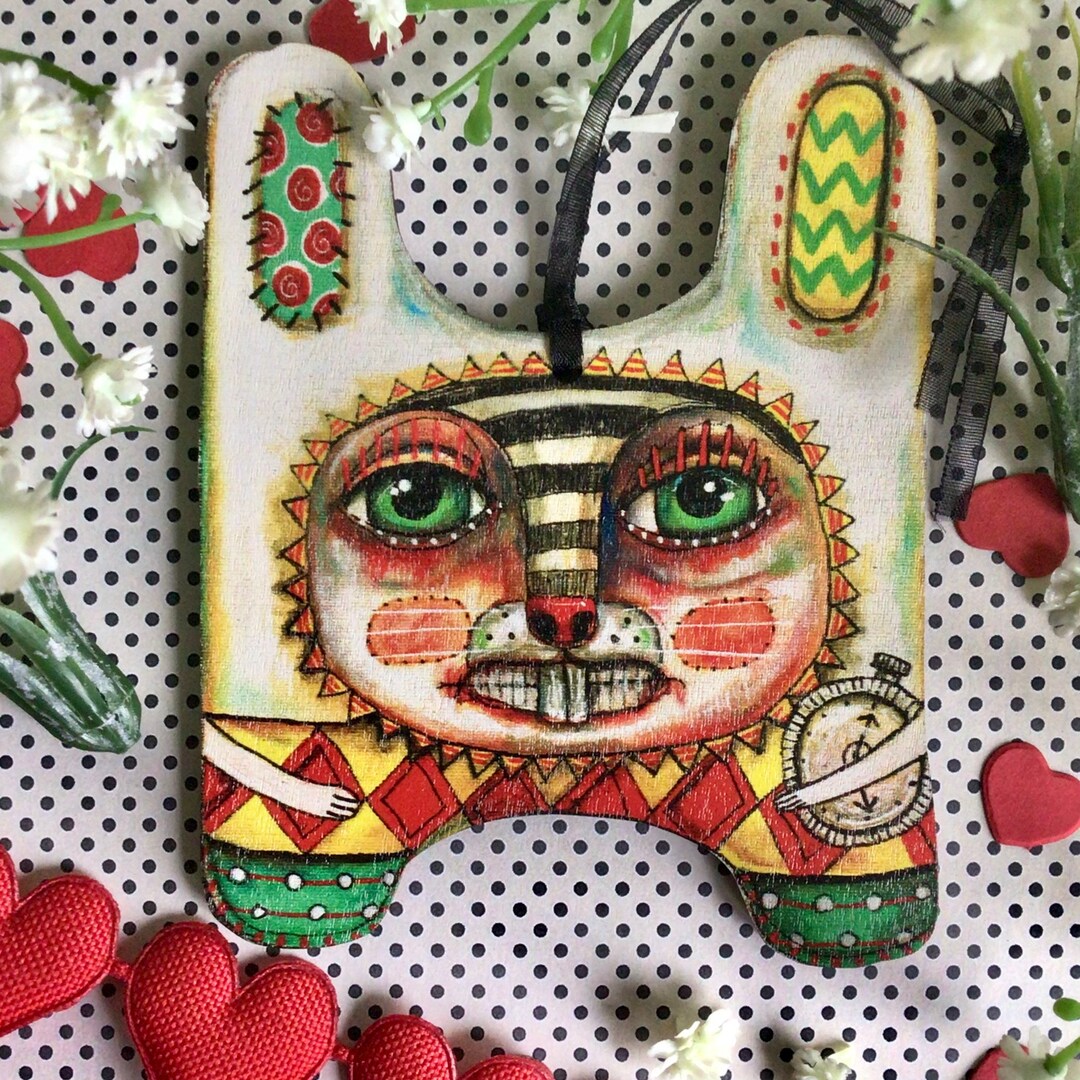 Alice in Wonderland White Rabbit Laser Cut Hanging Decoration ...