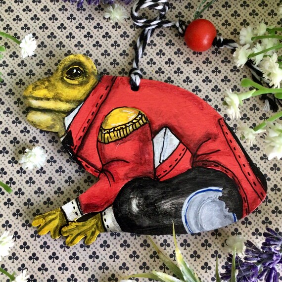 Frog Footman From Alice in Wonderland Wooden Hanging | Etsy