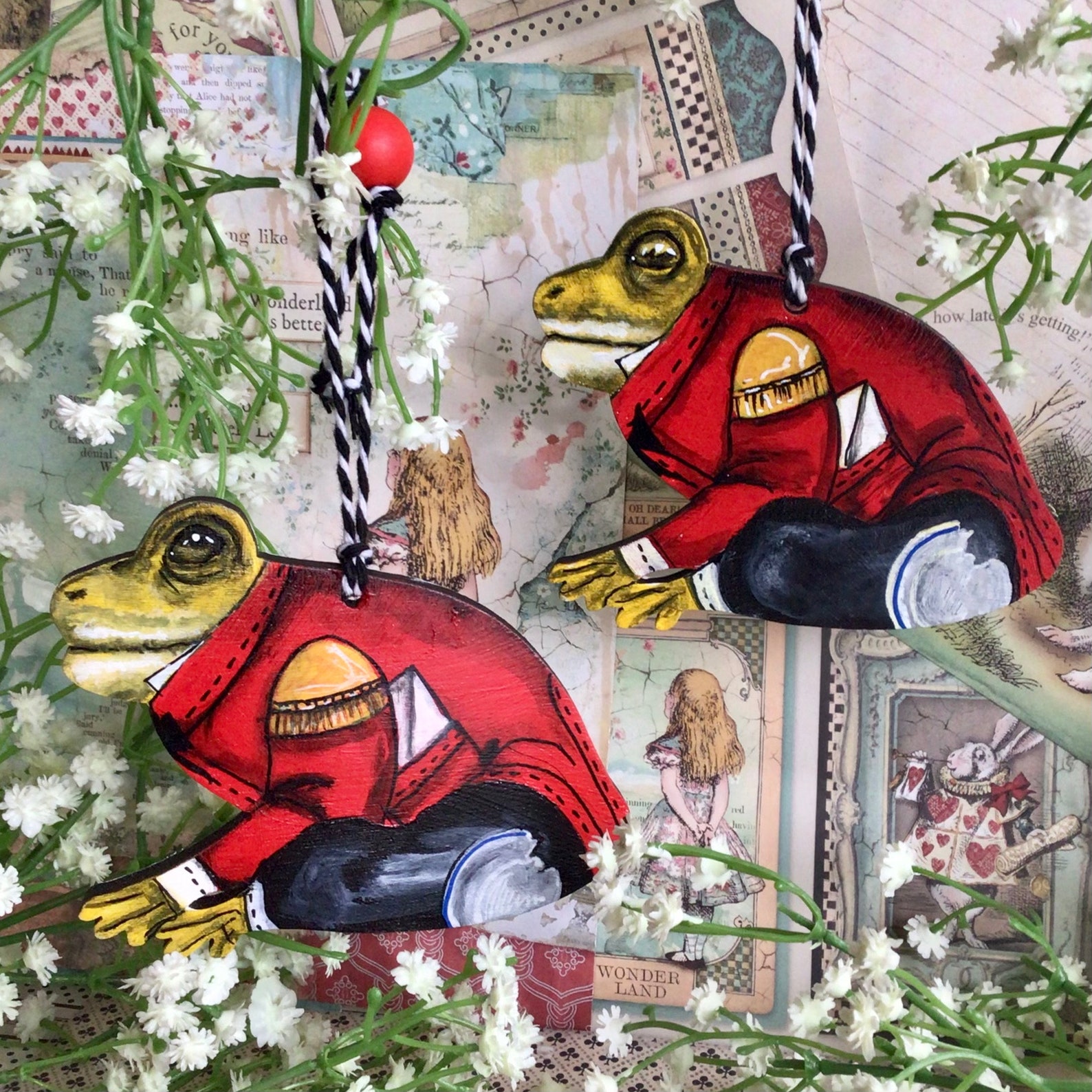 Frog Footman From Alice in Wonderland Wooden Hanging | Etsy