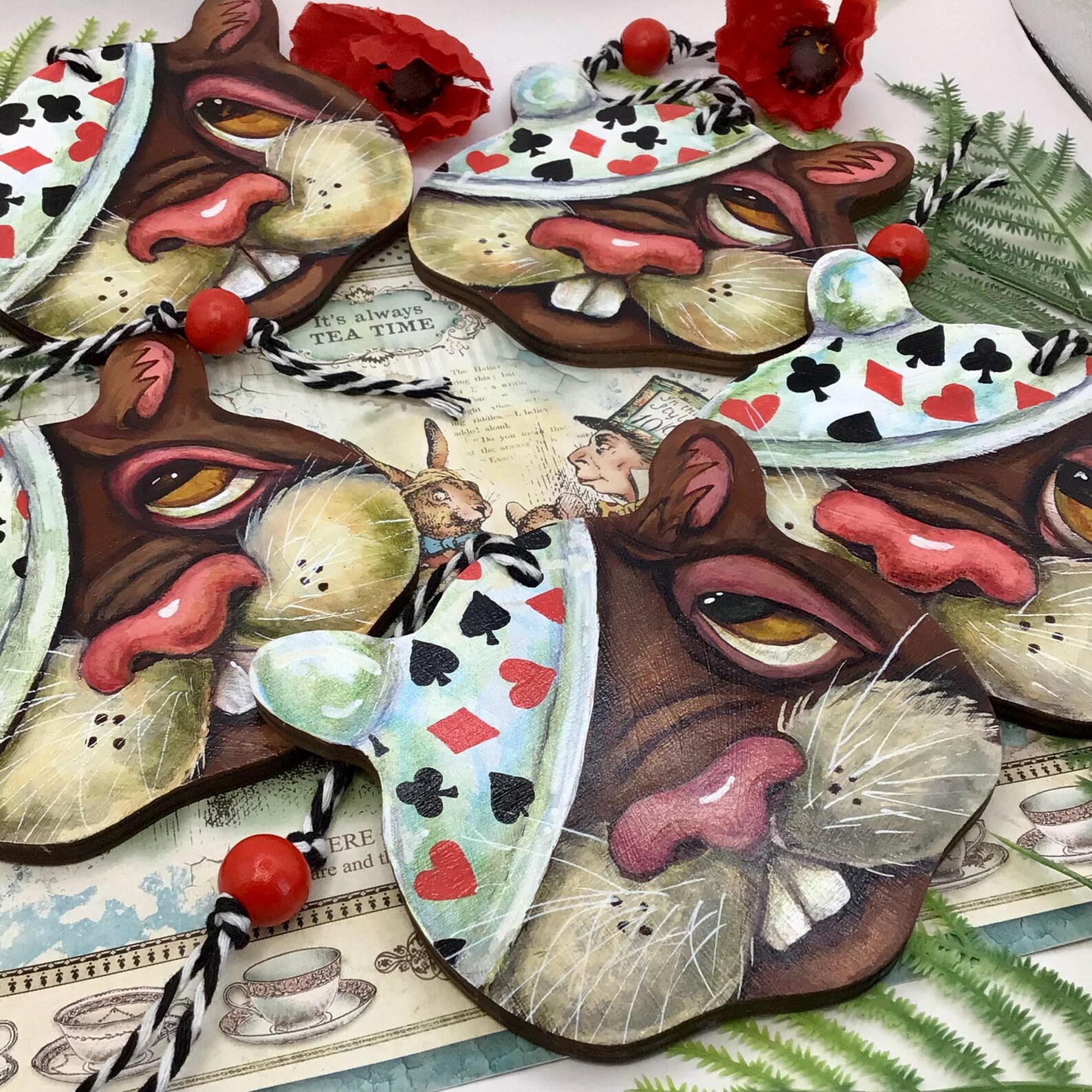 Sleepy Dormouse With Teapot Lid. Hand Painted Alice in Wonderland ...