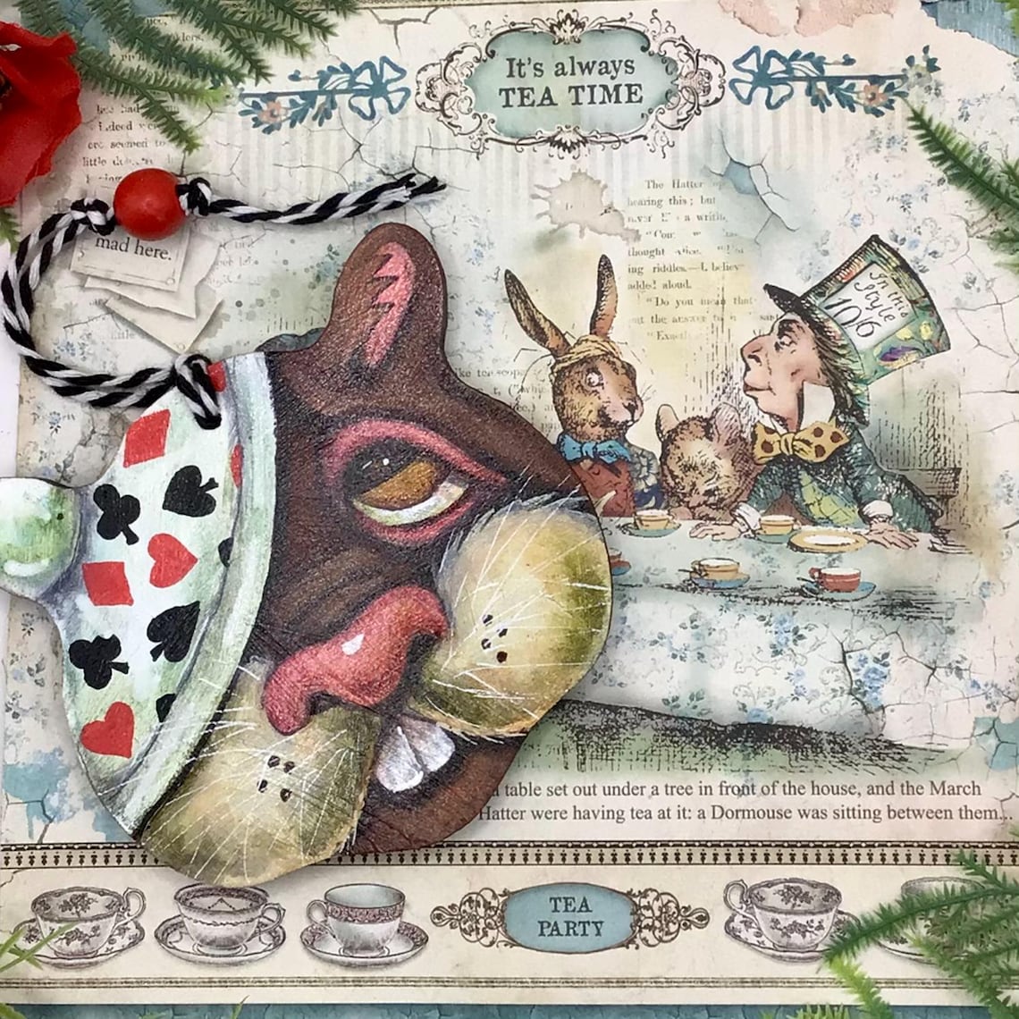 Sleepy Dormouse With Teapot Lid. Hand Painted Alice in Wonderland ...