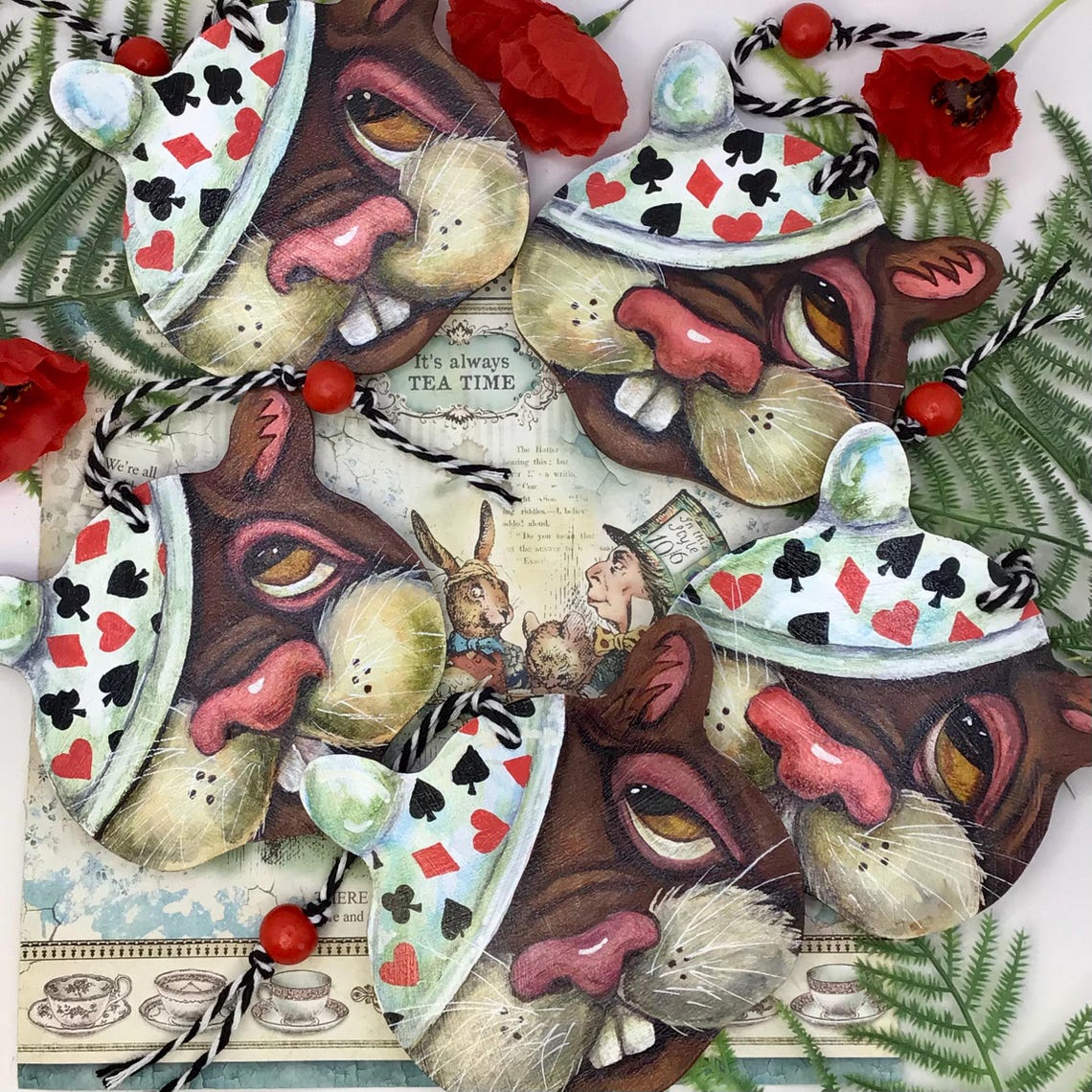 Sleepy Dormouse With Teapot Lid. Hand Painted Alice in Wonderland ...