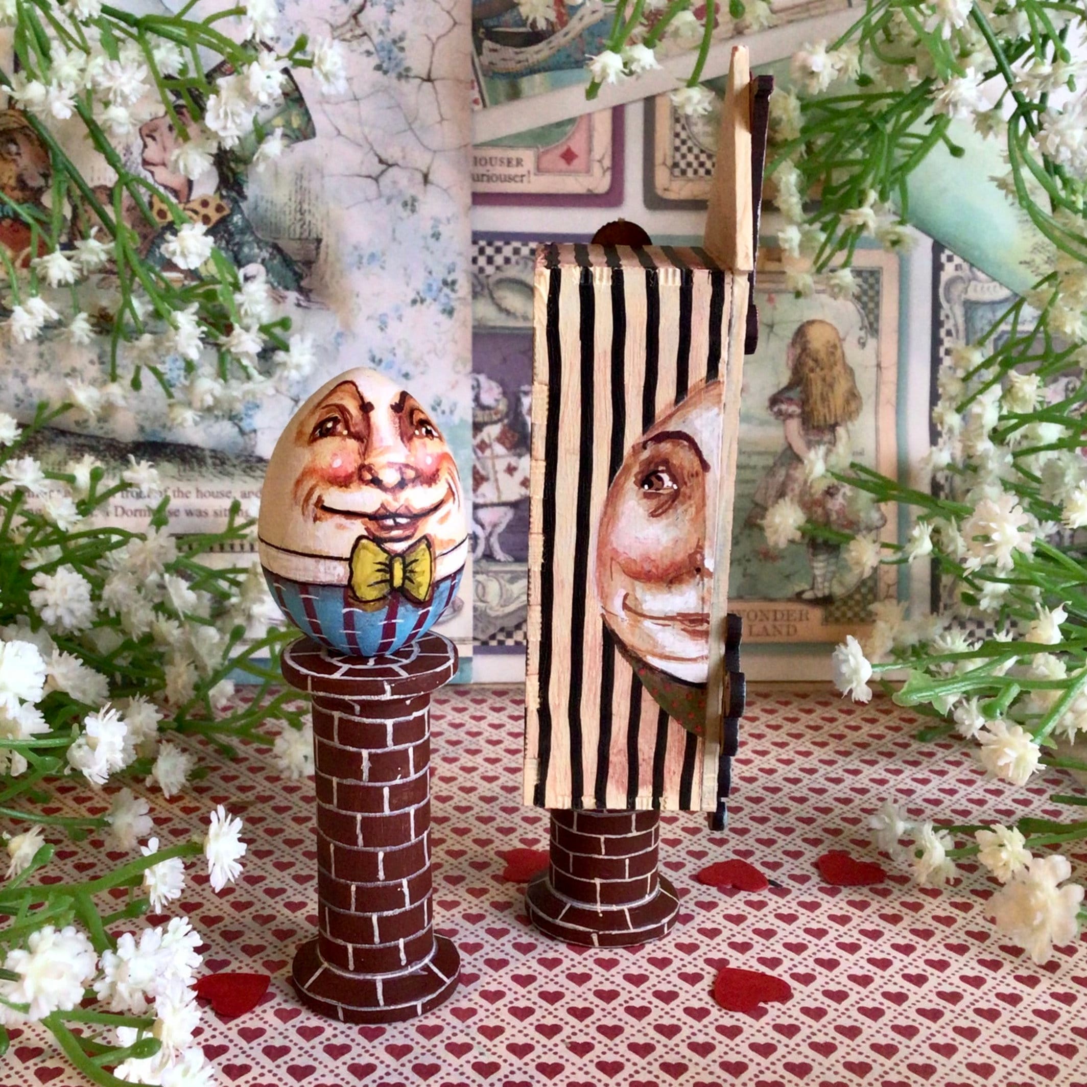 Mini Hand Painted Humpty Dumpty Diorama Art Box From Alice in ...
