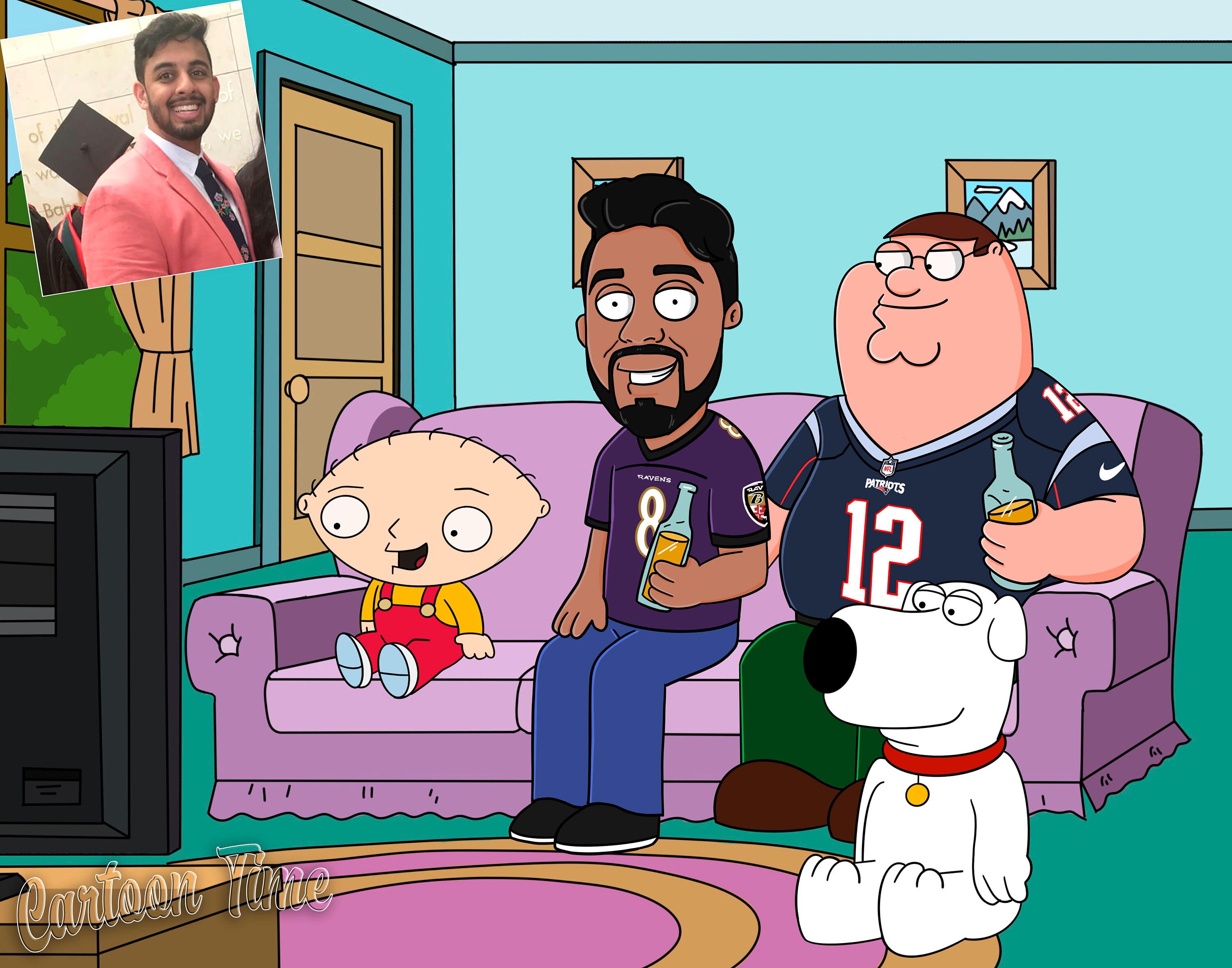 Family Guy Custom Portrait Personalized Family Portrait | Etsy