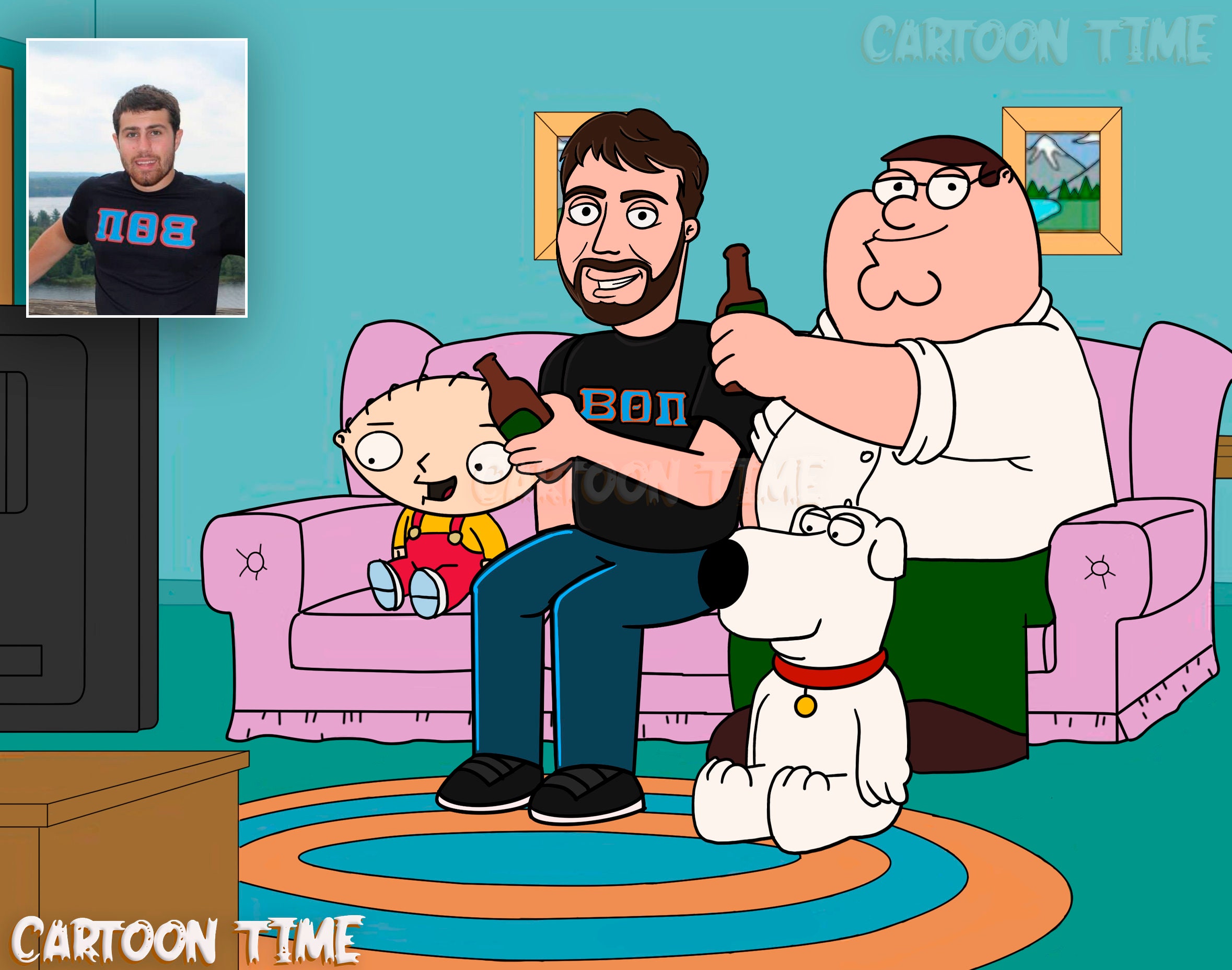 Family Guy Custom Portrait Personalized Family Portrait | Etsy