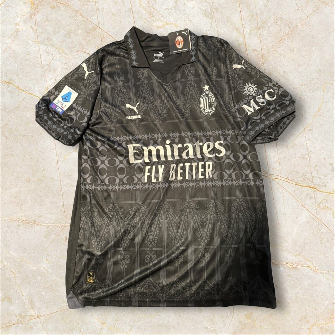 23/24 AC Milan X Pleasures Special Kit. Dark Version. Christian Pulisic ...
