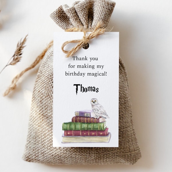 Owl Favor Tags - Etsy