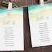 Ocean Seating Chart Template, Beach Wedding Seating Plan, Tropical ...