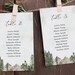 Seating Chart Poster, Forest Seating Template, Woodland Wedding Seating ...