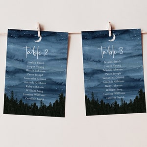 Starry Night Seating Chart Template, Under the Stars Seating Sign ...