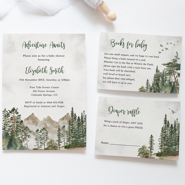 Nature Themed Baby Shower Invitations - Etsy