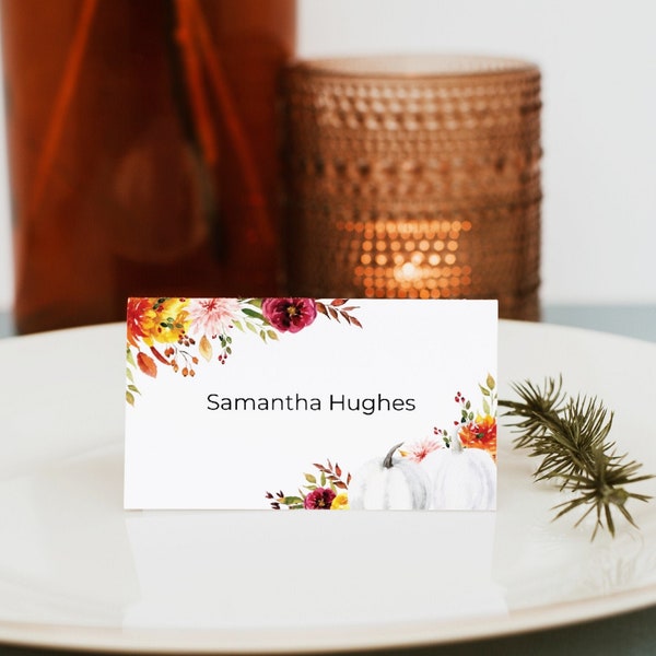 Autumn Place Cards - Etsy