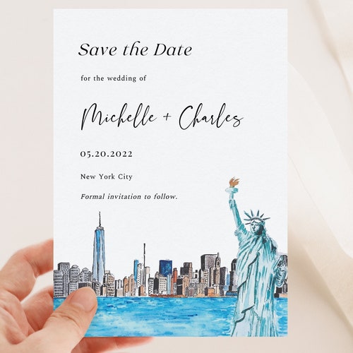 Paper & Party Supplies Invitations & Announcements New York Skyline ...