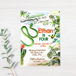 Snake Invitation, Snake Birthday, Snake Party, Snake Birthday Party ...