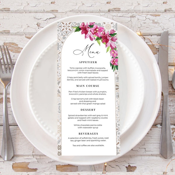Italian Summer Dinner Menu - Etsy
