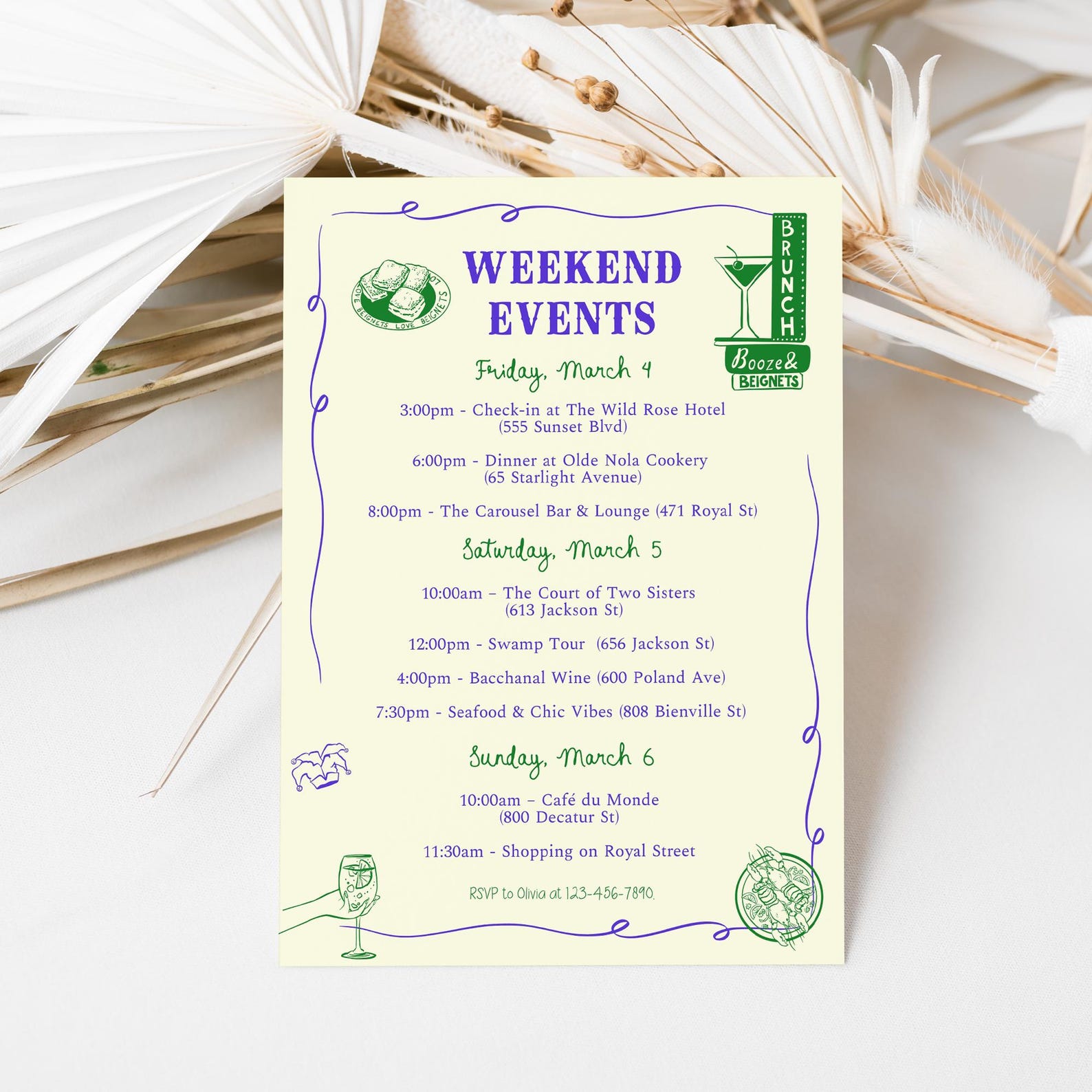 Beignets Booze and Besties Bachelorette, New Orleans Themed Party ...