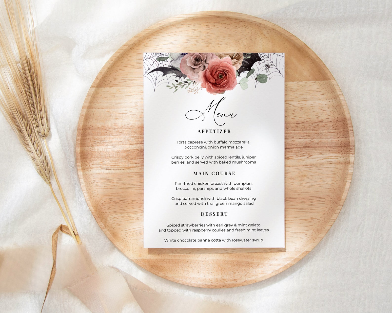 Halloween Menu Template Gothic Menu Template Vintage Menu - Etsy